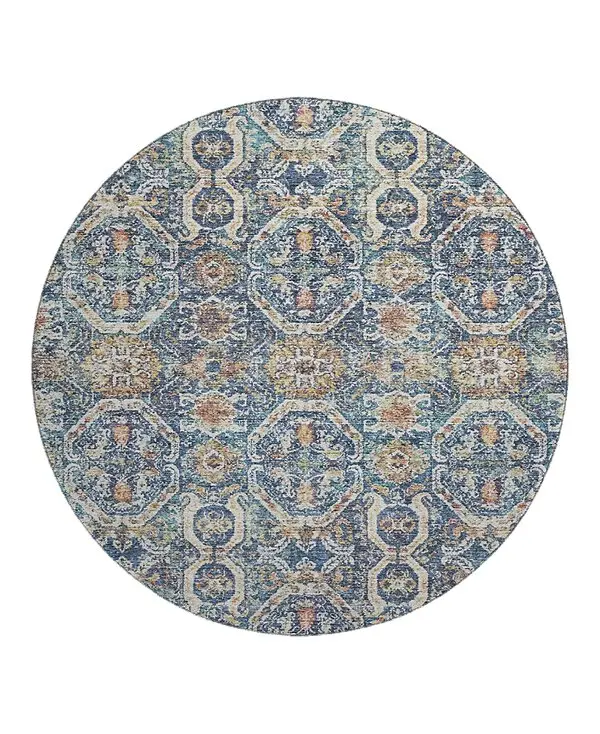 DALYN RUG COMPANY Dalyn Neo No6 Round Area Rug, 8' X 8 - Denim