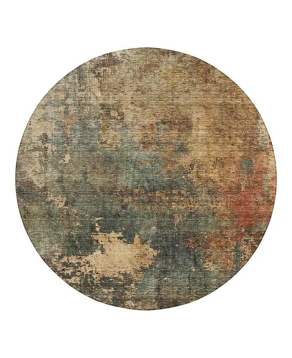 DALYN RUG COMPANY Dalyn Nouveau Nv19 Round Area Rug, 8' X 8 - Sage