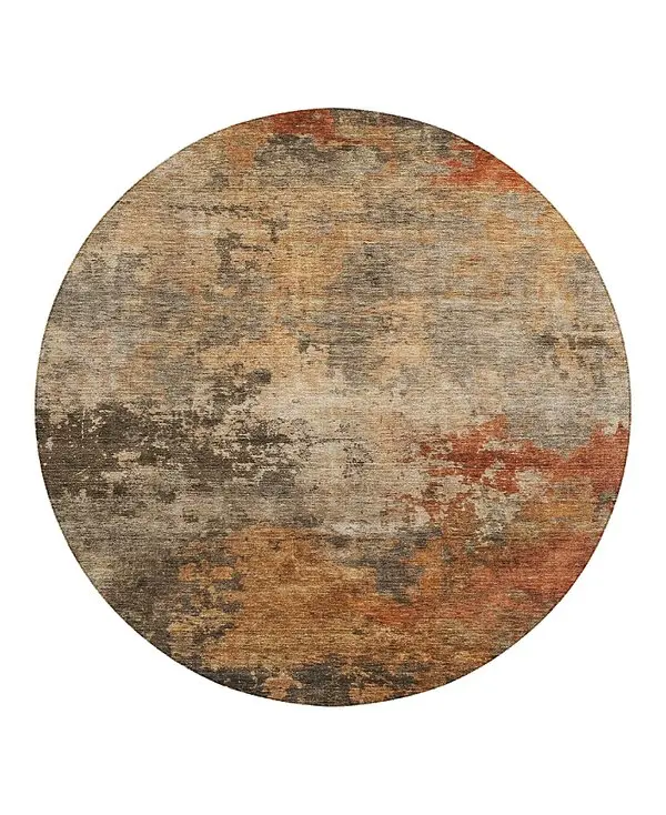 DALYN RUG COMPANY Dalyn Nouveau Nv24 Round Area Rug, 8' X 8 - Khaki