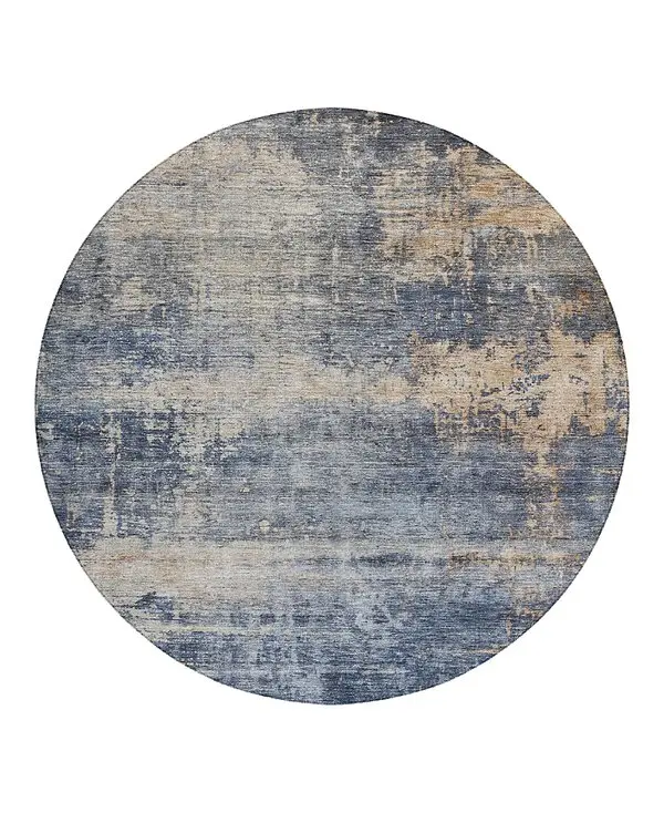 DALYN RUG COMPANY Dalyn Nouveau Nv25 Round Area Rug, 8' X 8 - Denim