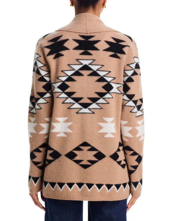 Aqua Cashmere Aztec Cardigan