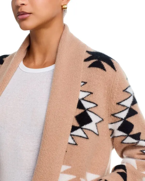 Aqua Cashmere Aztec Cardigan