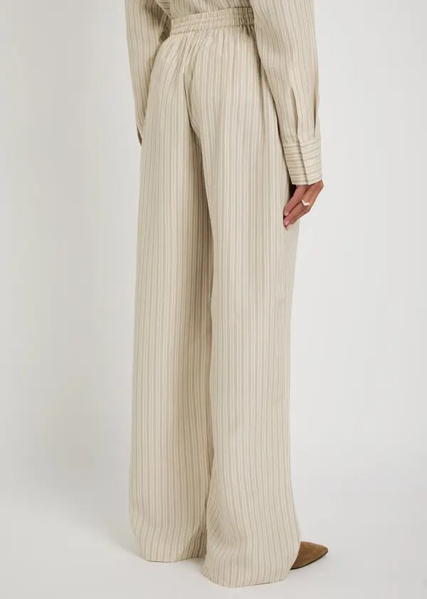 RÓHE Wide-leg Silk-chiffon Trousers - Stripe