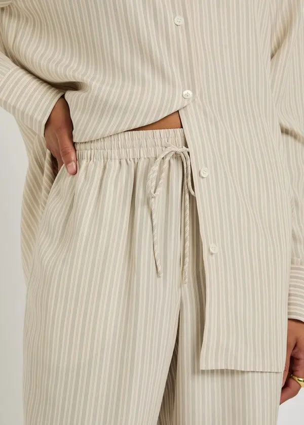 RÓHE Wide-leg Silk-chiffon Trousers - Stripe