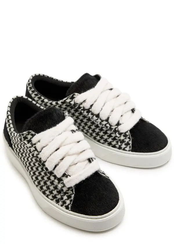 NUMERIS Signet Houndstooth Sneakers