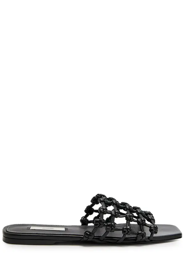 TOTEME Braided Leather Sliders