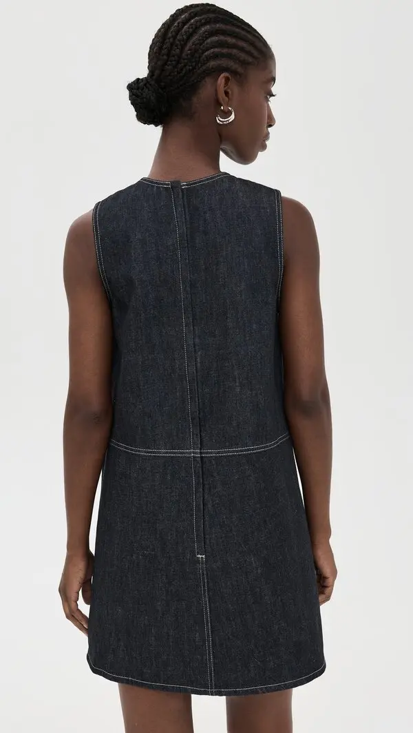 LEE MATHEWS Leo Pinafore Denim Mini Dress