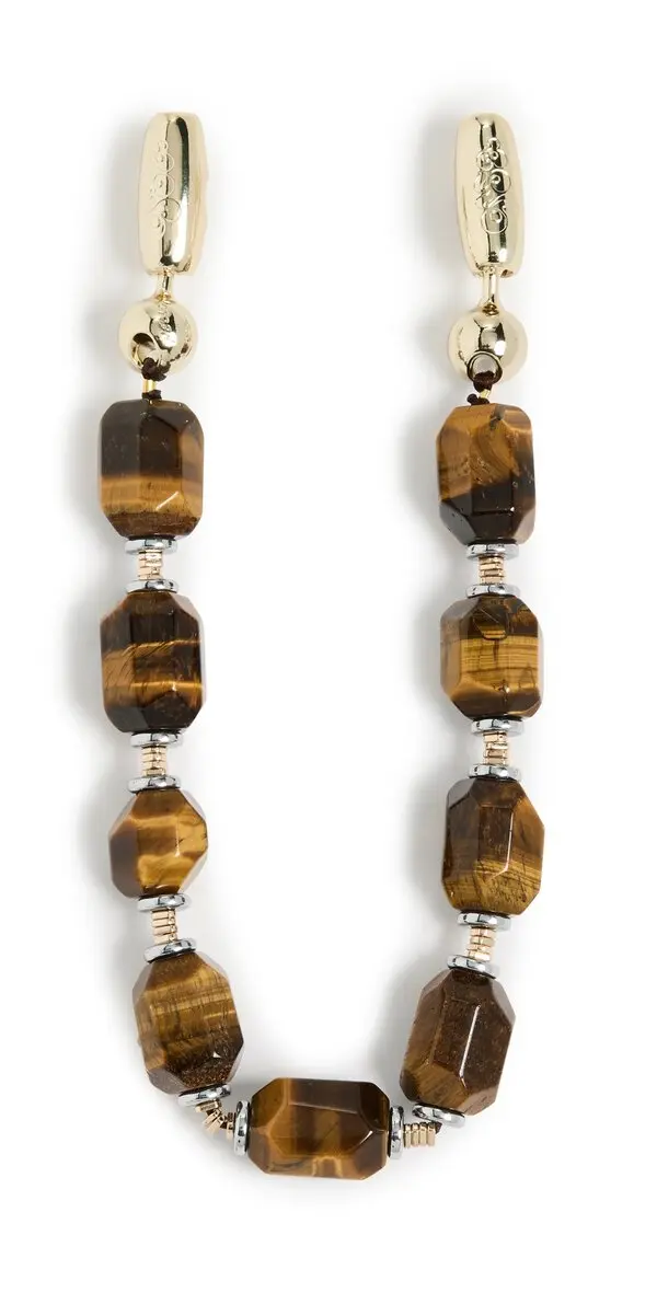 OSSA Electrum Gemstone Wristlet - Tiger's Eye