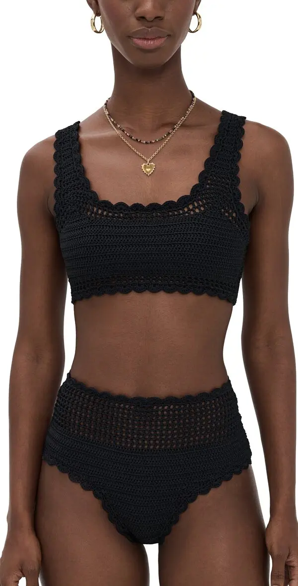 Beach Riot Andy Swim Top - Black