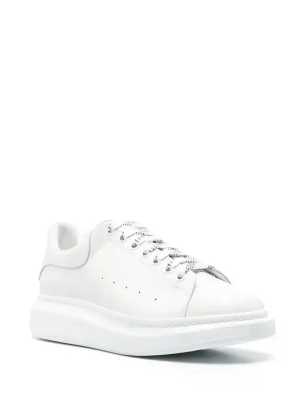 Alexander McQueen Oversized Leather Sneakers - White