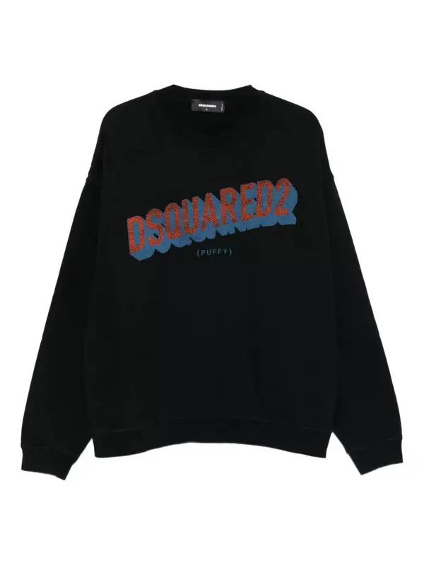 Dsquared2 Logo-print Cotton Sweatshirt - Black