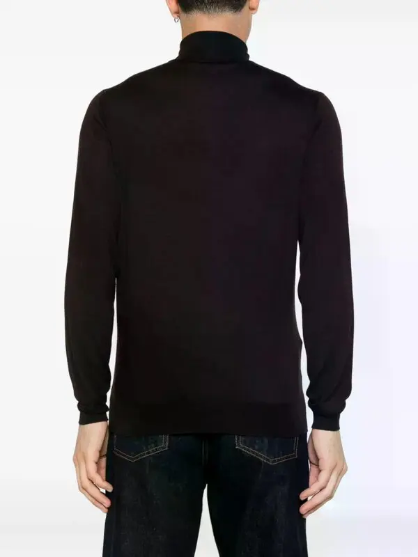 Fedeli Long-sleeve Roll-neck Sweater - Brown