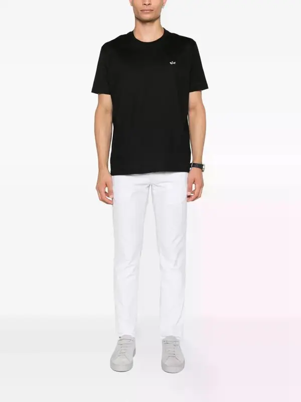 Paul & Shark Shark-detail Cotton T-shirt - Black