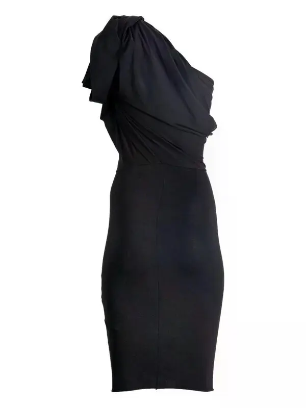 Rick Owens Draped One-shoulder Midi Dress