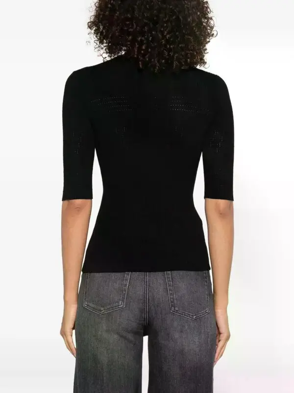 TWINSET Ribbed Embellished Top
