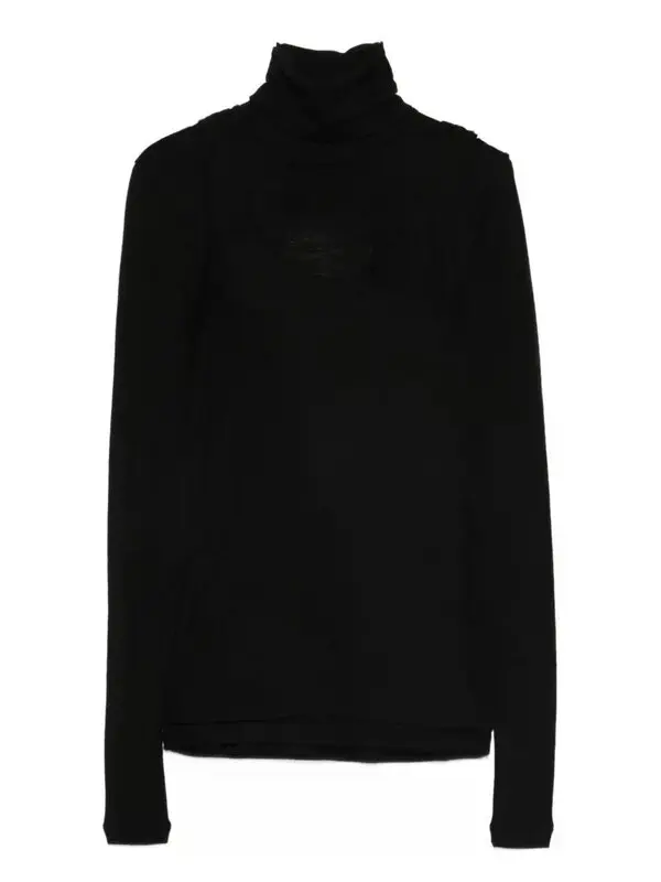 RÓHE Roll-neck Sweater - Black