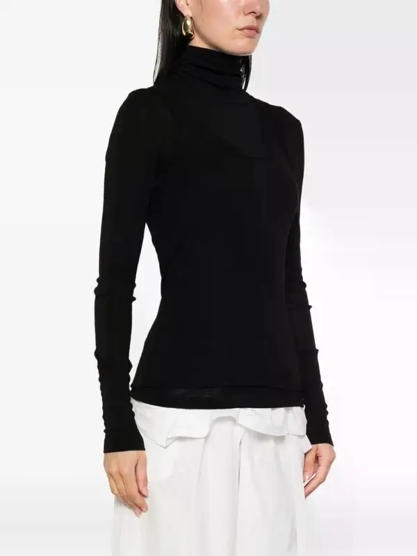 RÓHE Roll-neck Sweater - Black