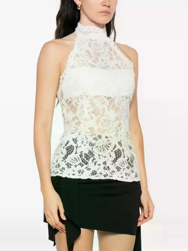 MANURI Lace High-neck Top