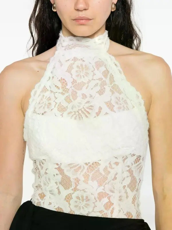 MANURI Lace High-neck Top