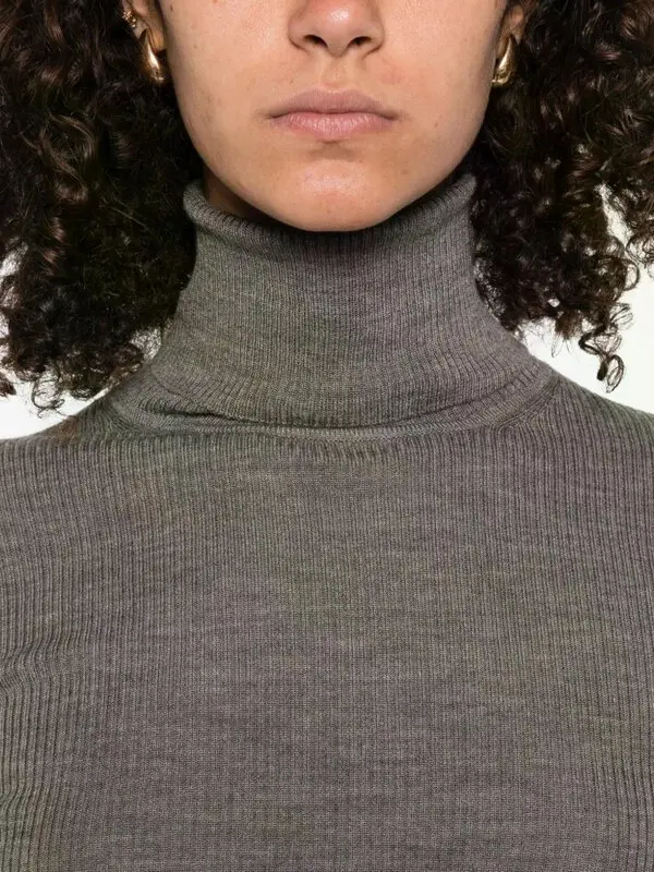 P.a.r.o.s.h High-neck Ribbed Jumper - Grey