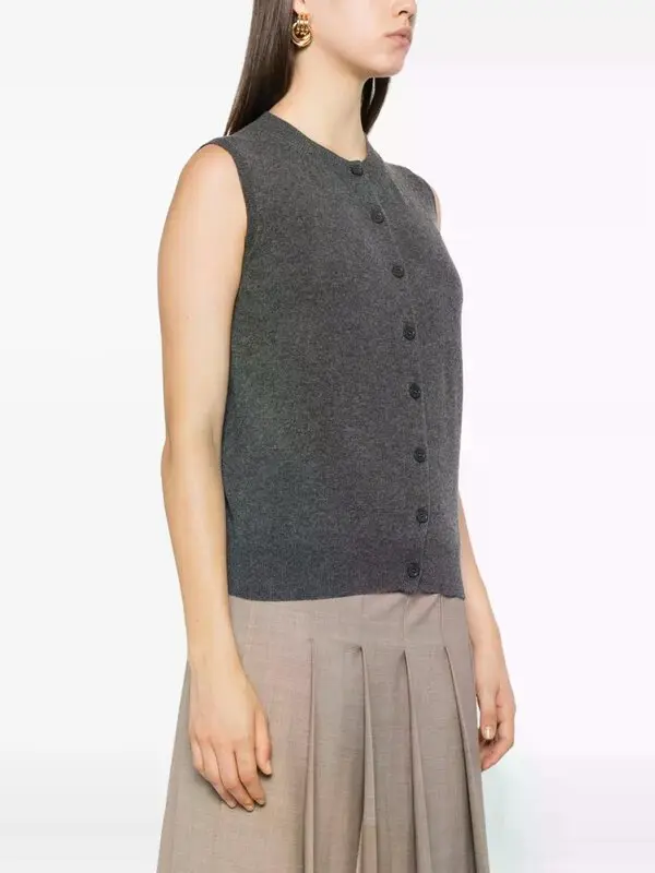 Fabiana Filippi Button-fastening Sleeveless Cardigan