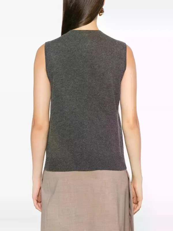 Fabiana Filippi Button-fastening Sleeveless Cardigan