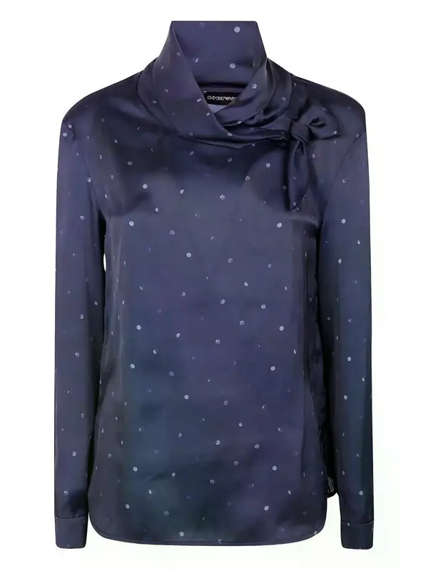Emporio Armani Polka-dot Bow Blouse