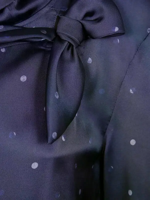 Emporio Armani Polka-dot Bow Blouse