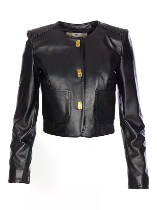 Elisabetta Franchi Hook-fastening Leather Jacket