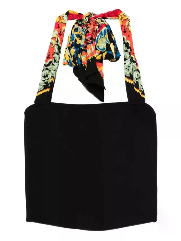 Alice + Olivia Lee Floral-print Halterneck Top