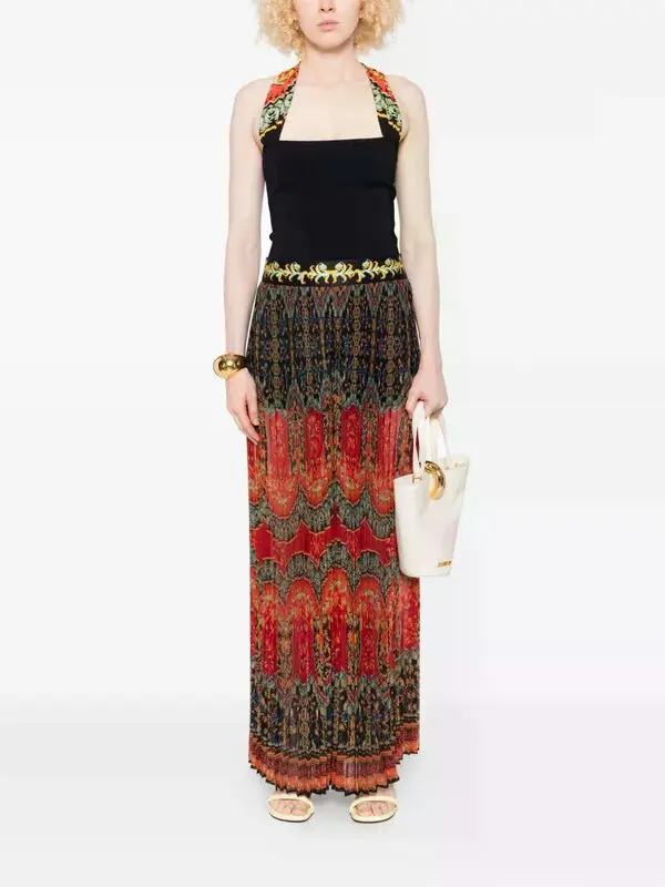 Alice + Olivia Lee Floral-print Halterneck Top