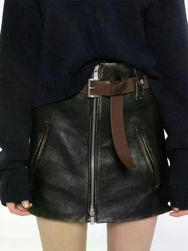 Prada Leather Mini Skirt
