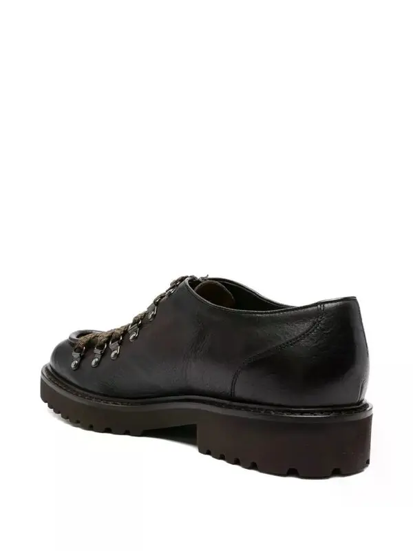 DOUCAL'S Lace-up Leather Derby Shoes - Brown