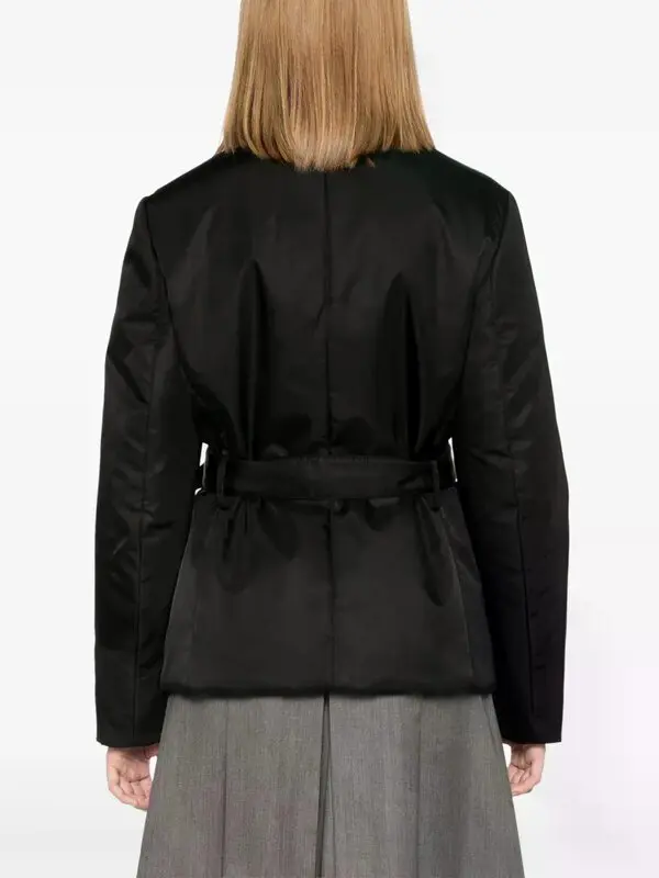 Prada Triangle-logo Padded Jacket - Black