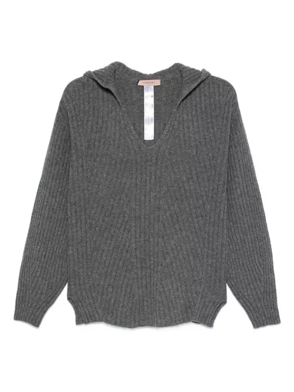 TWINSET Ribbed V-neck Jumper
