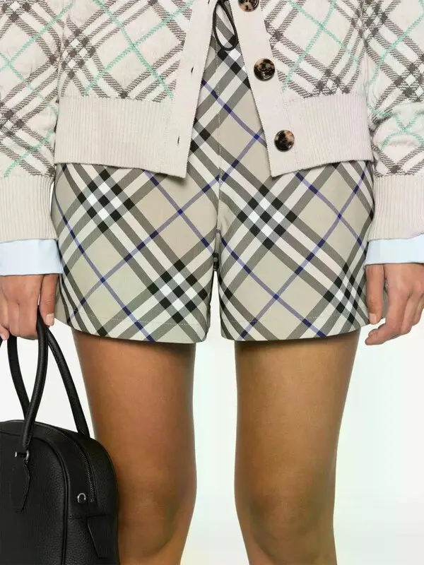 Burberry Check Pattern Shorts