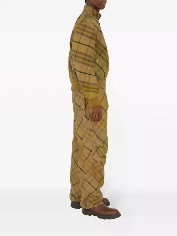 Burberry Check Bomber Jacket - Yellow