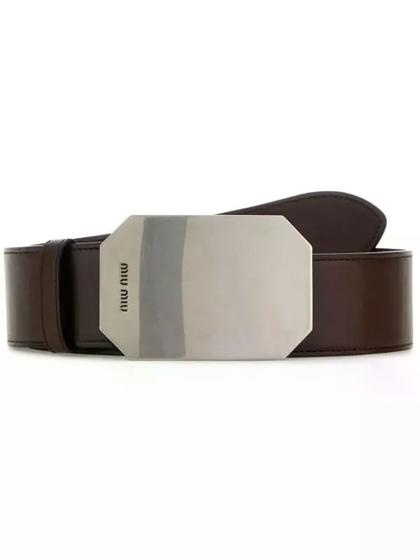 Miu Miu Leather Belt - Brown