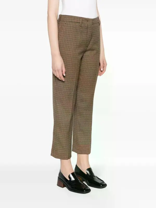 Prada Houndstooth-check Wool Trousers
