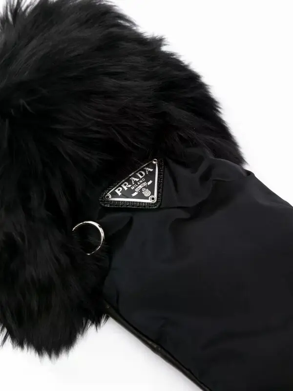 Prada Faux-fur Leather Gloves