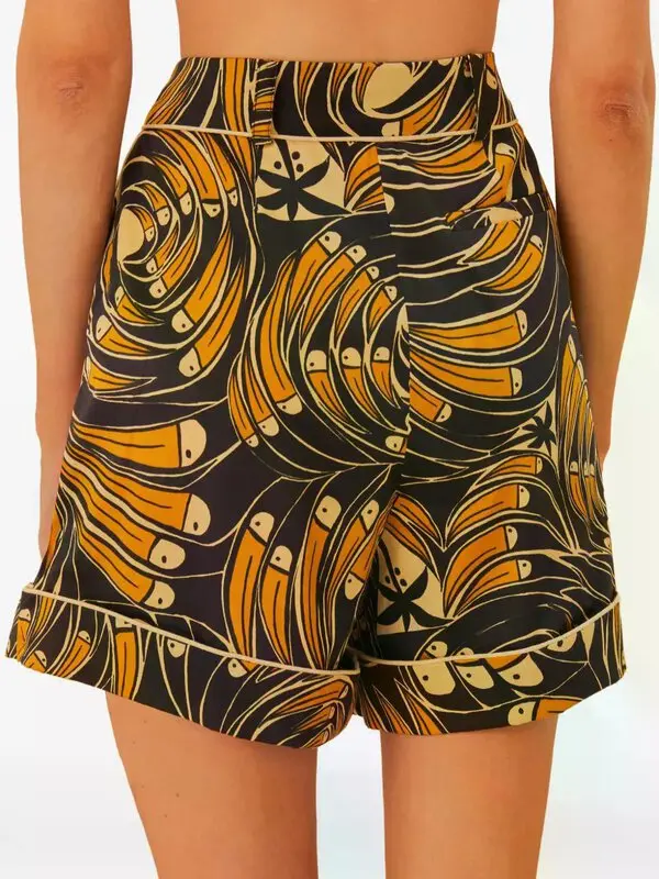 Farm Rio Printed High-waist Shorts