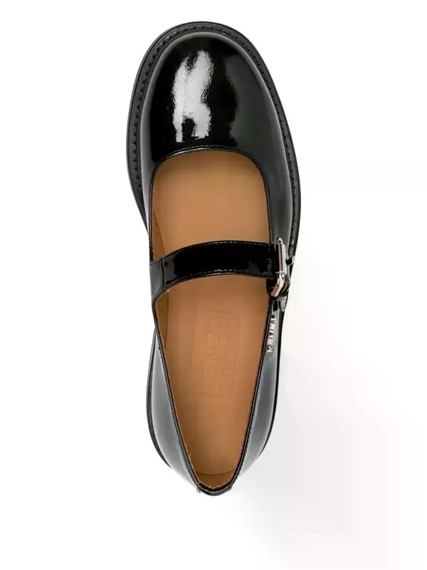 Kenzo Patent Leather Smile Buckle Loafers