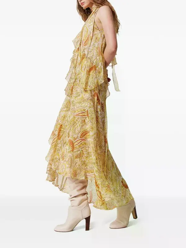 TWINSET Asymmetric Halterneck Dress