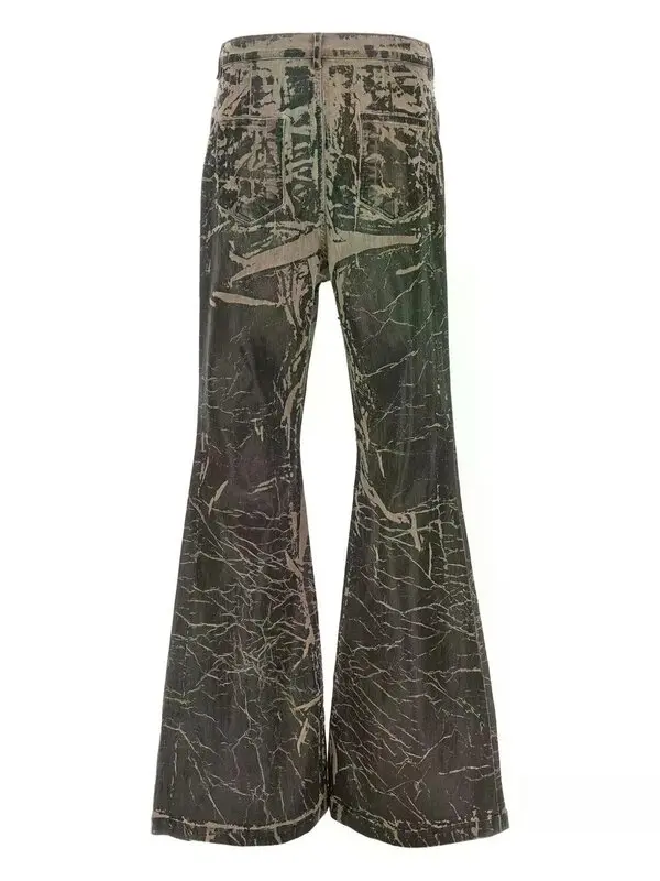 Rick Owens Printed Bootcut Jeans