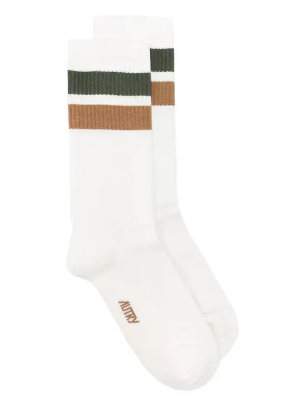 AUTRY Stripe Detail Socks - Neutrals