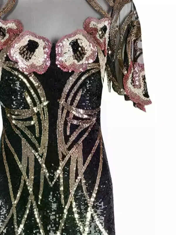 TEMPERLEY LONDON Natalia Sequin-embellished Dress - Black