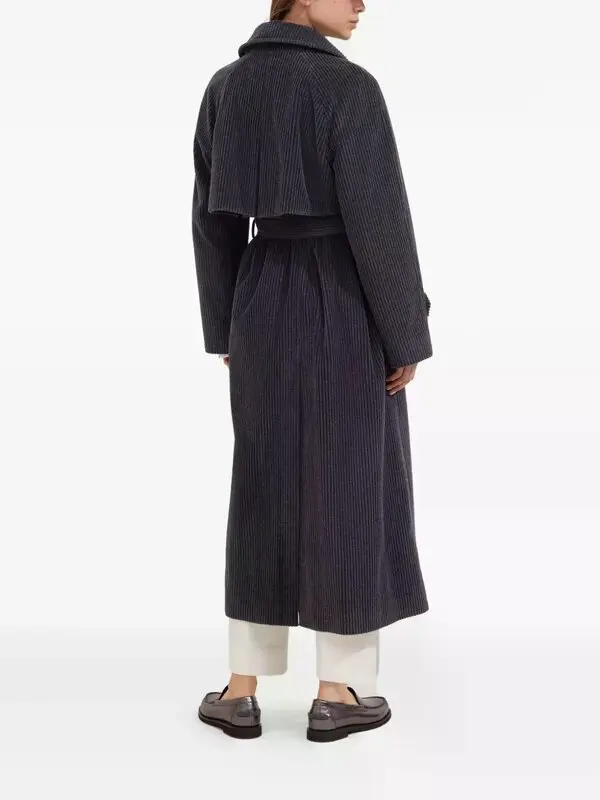 Brunello Cucinelli Corduroy Belted Trench Coat