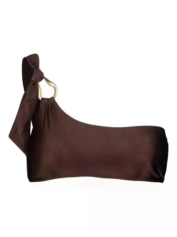 Zimmermann Ascension One-shoulder Bikini Top - Brown