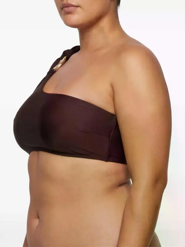 Zimmermann Ascension One-shoulder Bikini Top - Brown