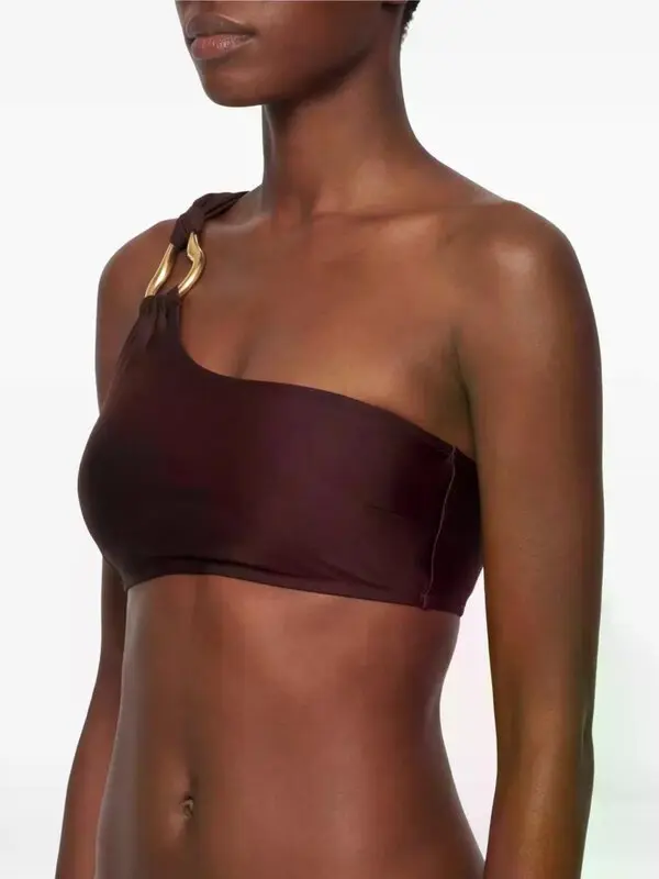 Zimmermann Ascension One-shoulder Bikini Top - Brown